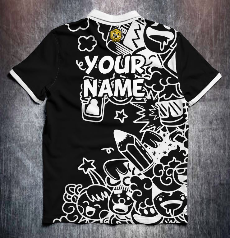 MadBee Comic doodles Black White - Odin Sportswear